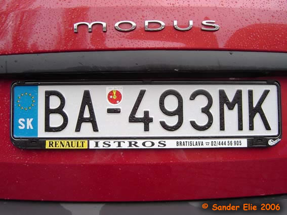 €uroplates License Plates | Europe | Slovakia