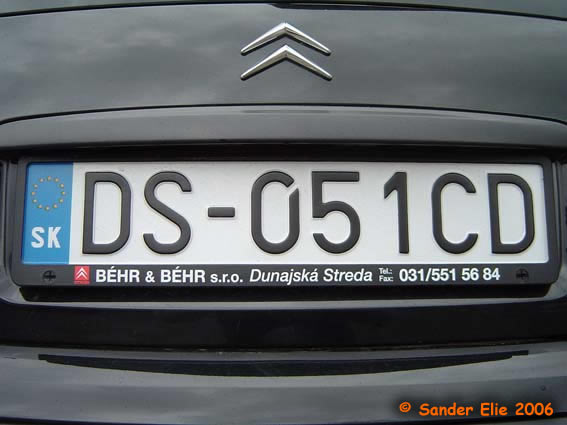 €uroplates License Plates | Europe | Slovakia
