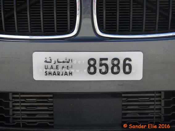 €uroplates License Plates | Middle-East | United Arab Emirates | Sharjah